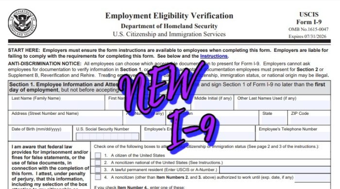 The New I-9 Form! - Books to Go